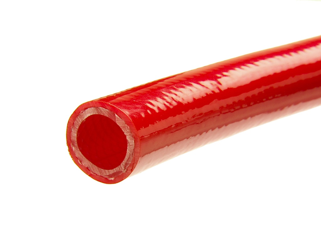 NBH107 | Red Braided PVC Tube | 12mm ID x 19mm OD
