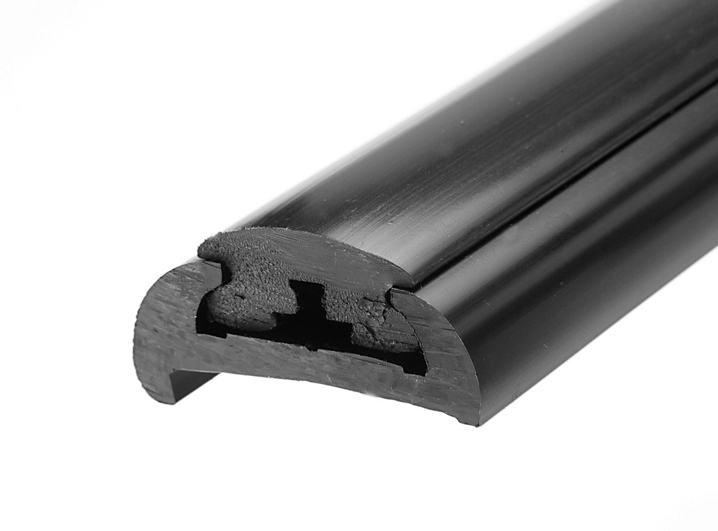 PFR183 | Black PVC Rigid Fender w/ Black Insert, 38mm x 18mm