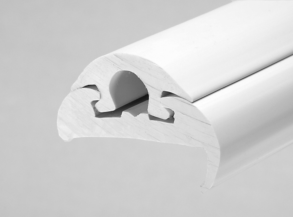 PFR189 | White PVC Rigid Fender w /White Insert, 48mm x 23mm