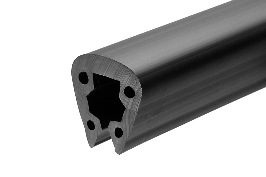 PFU208 | Black PVC U Fender | 25mm x 28mm x 9mm Panel Gap