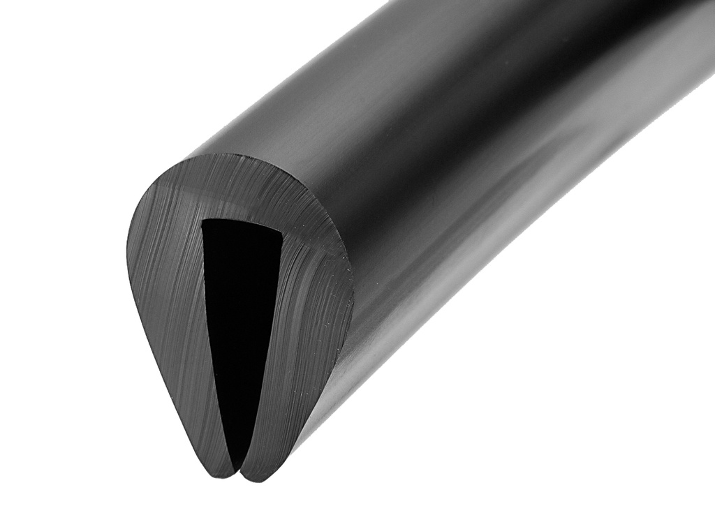 PFU557 | Black PVC U Fender | 24mm x 37mm x 9mm Panel Gap