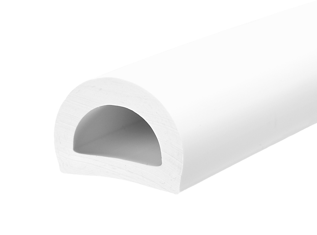 PFD569 | White PVC D Fender | 32mm Base x 21mm Height