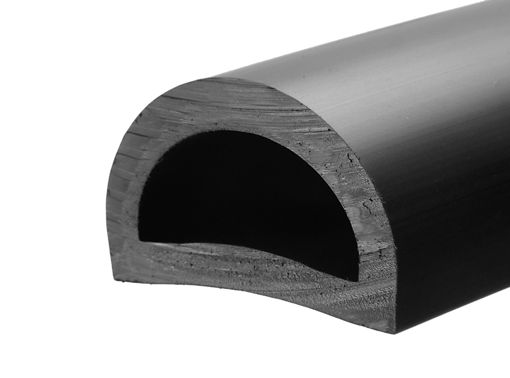 PFD573 | Black PVC D Fender | 63mm Base x 38mm Height