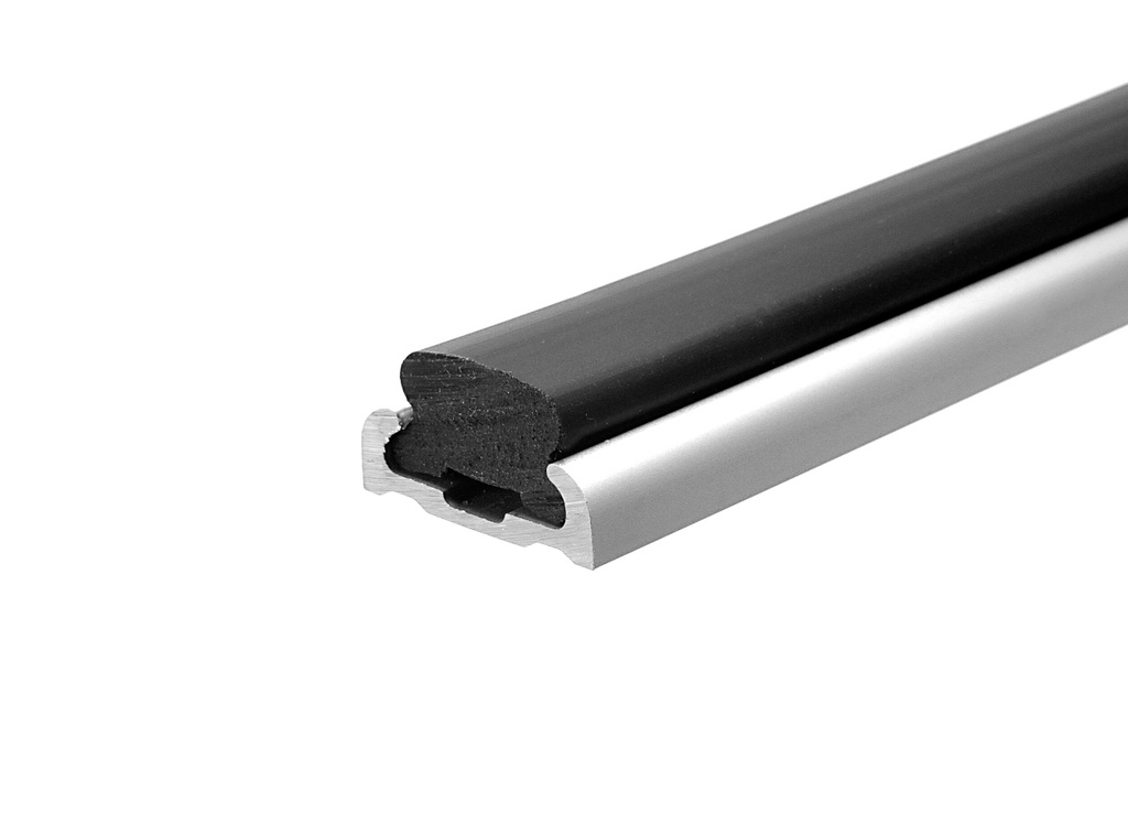 ALF1015 | Aluminium Fender & Black PVC Insert, 22mm x 11.4mm