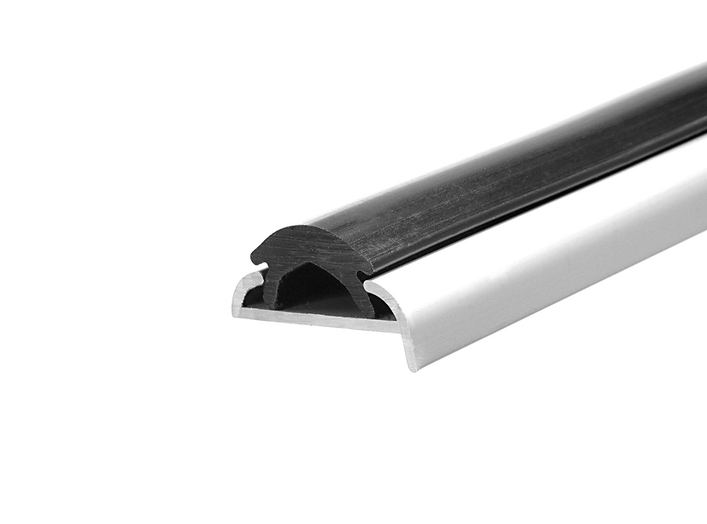 ALF1017 | Aluminium Fender & Black PVC Insert, 28.5mm x 15mm