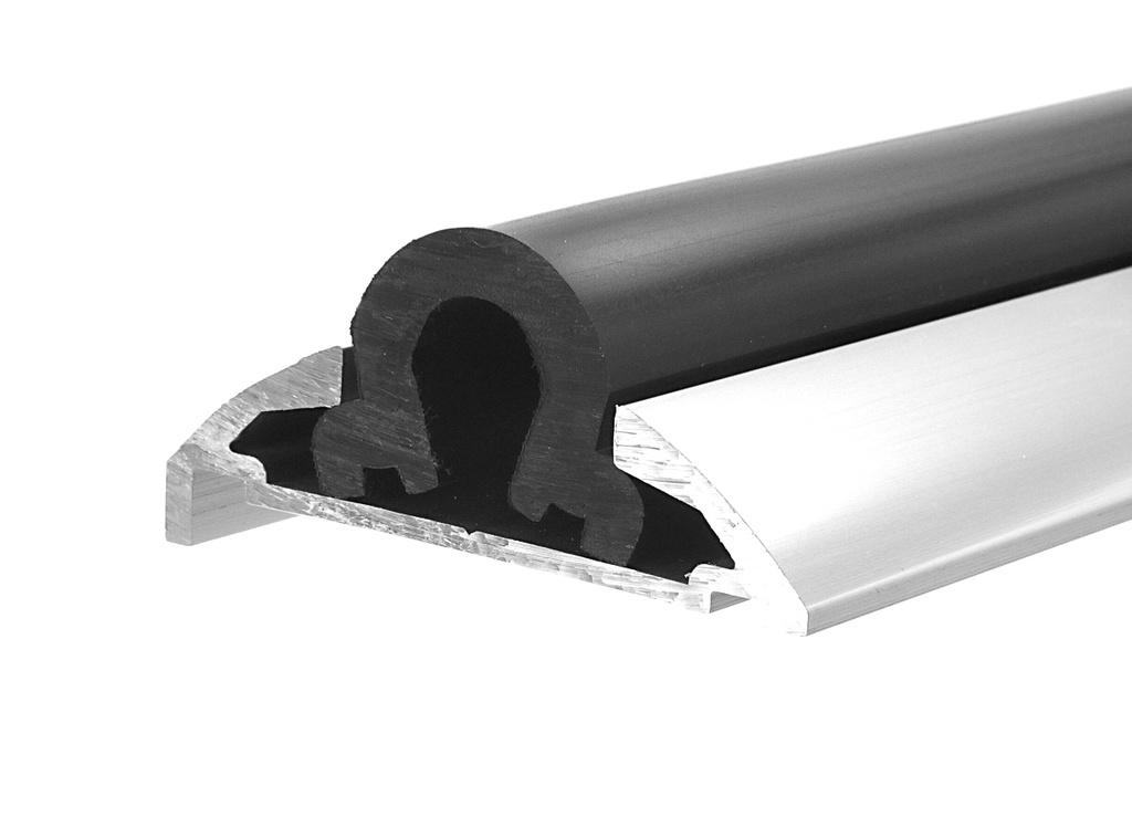 ALF1025 | Aluminium Fender & Black PVC Insert, 63mm x 30mm