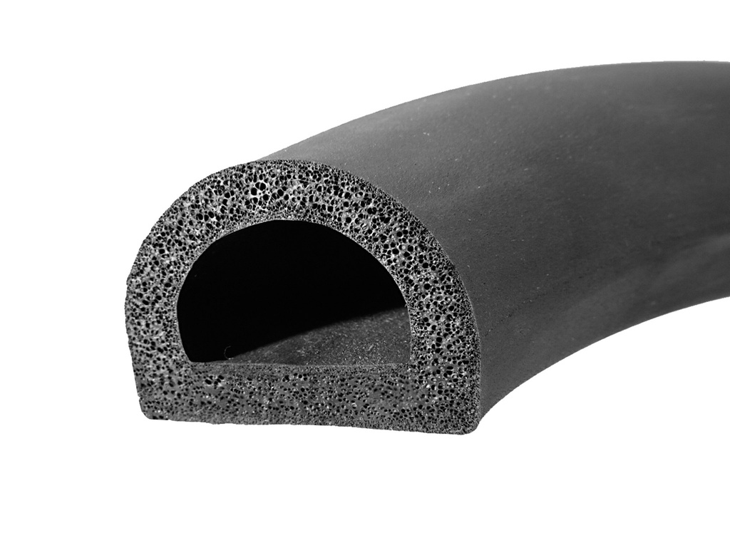 Sponge D Shaped Rubber Seal | 30mm x 26mm