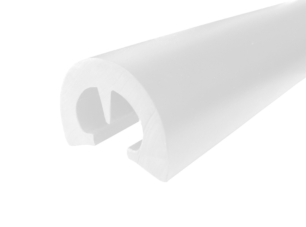 PFDB4050 | White PVC Easy Fit D Fender | 53mm x 30mm