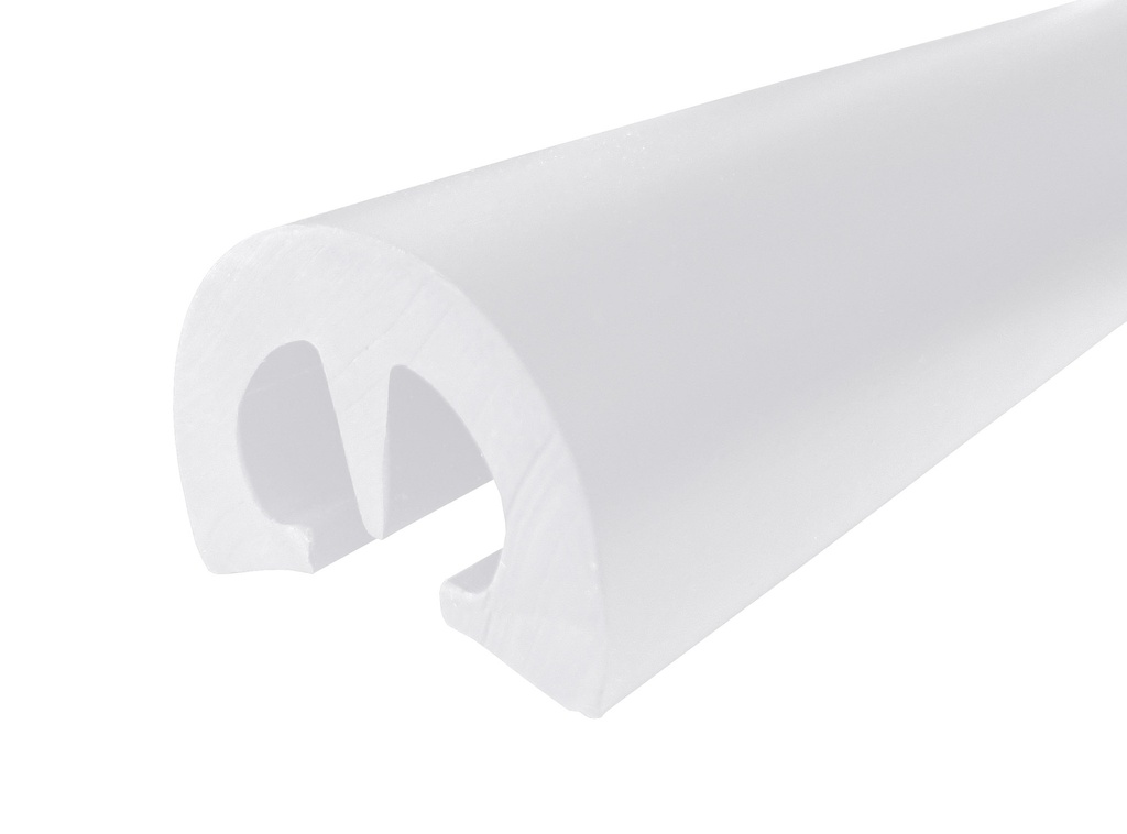PFDB4052 | White PVC Easy Fit D Fender | 65mm x 40mm